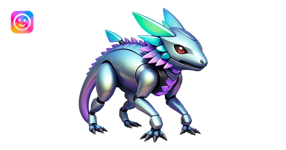 exotic tropical iridescent cyber-Protogen-Fakémon-Pokémon-Vernid ...