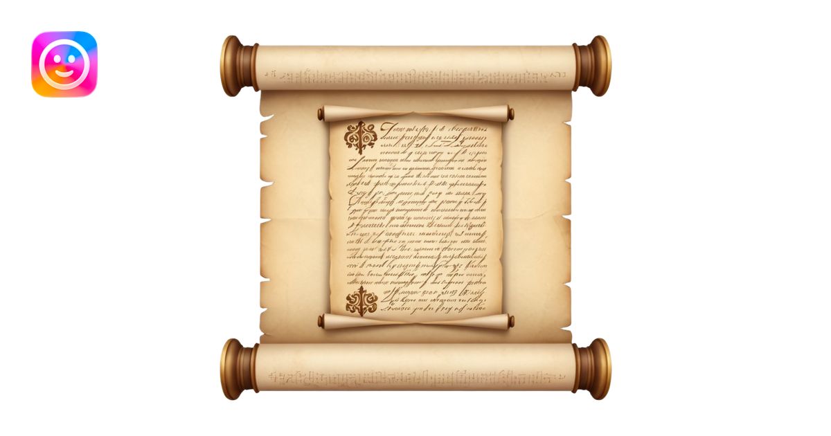 Old Scroll Marriage Contract emoji | AI Emoji Generator