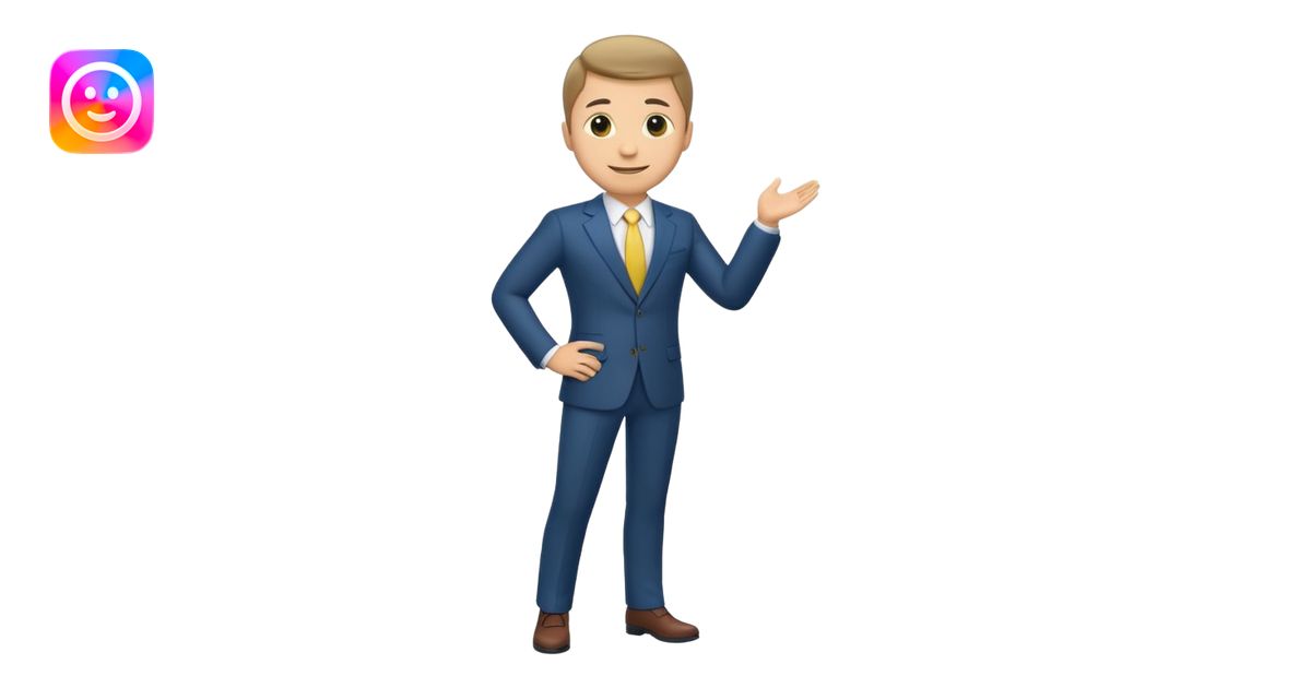 zelensky apple emoji style, full body emoji | AI Emoji Generator