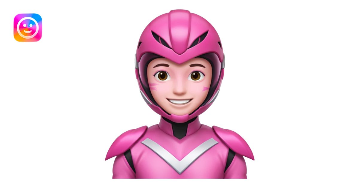 Pink power ranger emoji | AI Emoji Generator