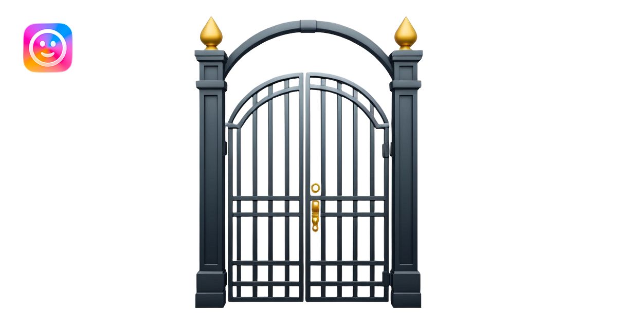the gate minimalistic emoji | AI Emoji Generator