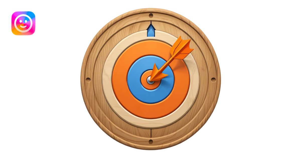 blue target with orange arrow in the center emoji | AI Emoji Generator