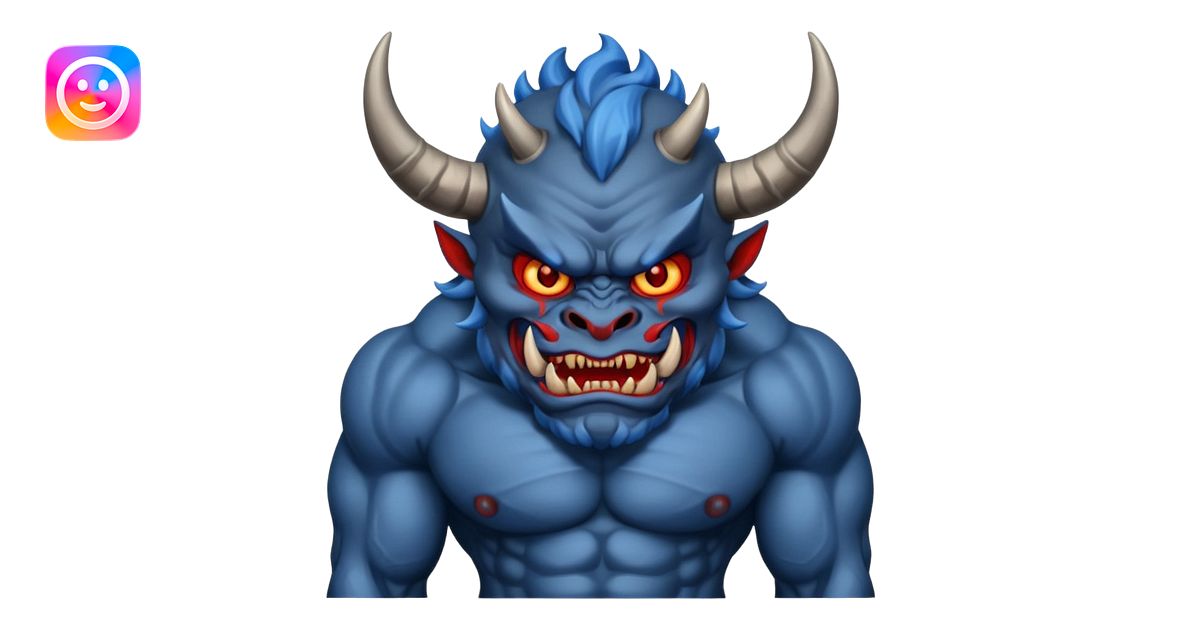 blue oni emoji | AI Emoji Generator