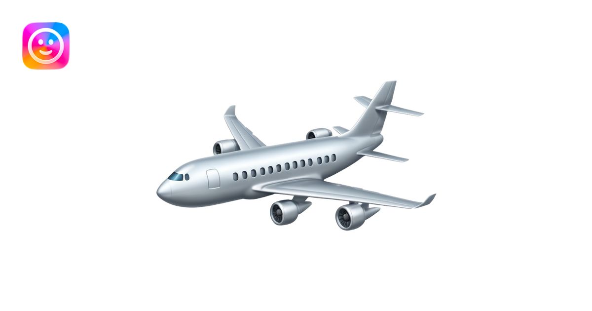 A plane which is flying in left direction emoji | AI Emoji Generator