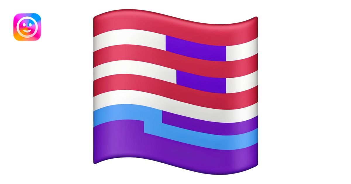 flag with these 3 colors 🟥🟪🟦 emoji | AI Emoji Generator