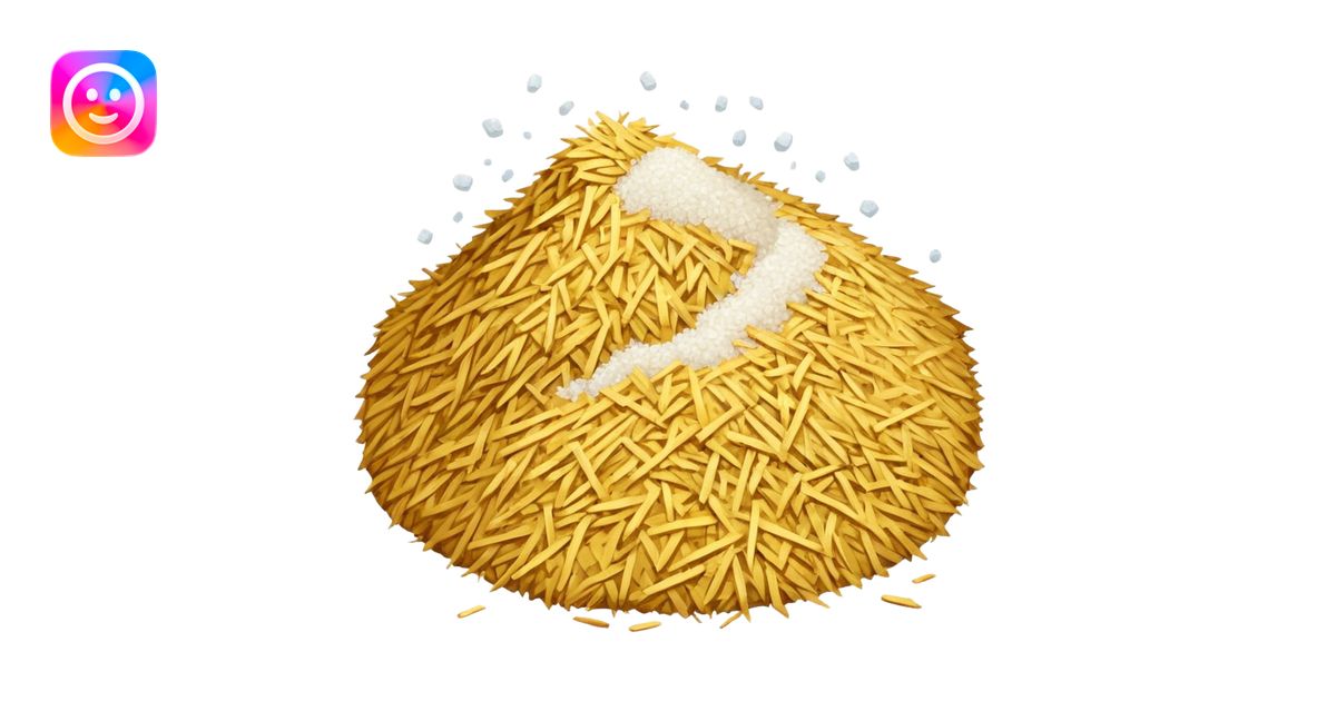 Straw and pile of salt emoji | AI Emoji Generator