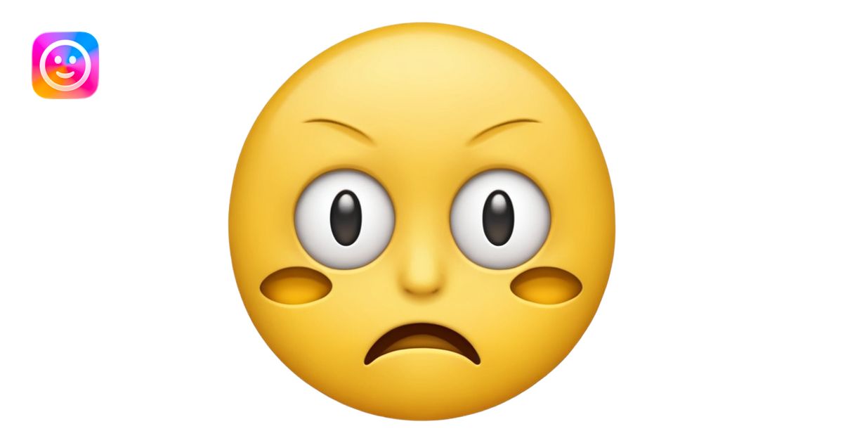 An emoji with one eye half closed of frustration emoji | AI Emoji Generator