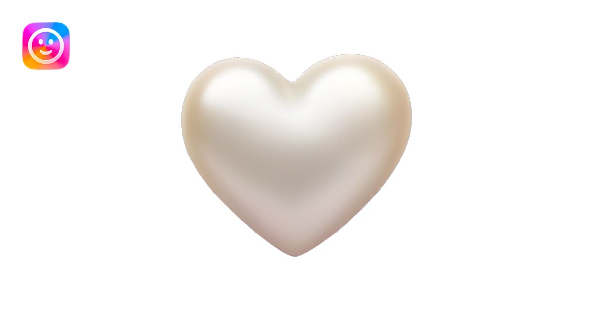 Pearl heart emoji | AI Emoji Generator