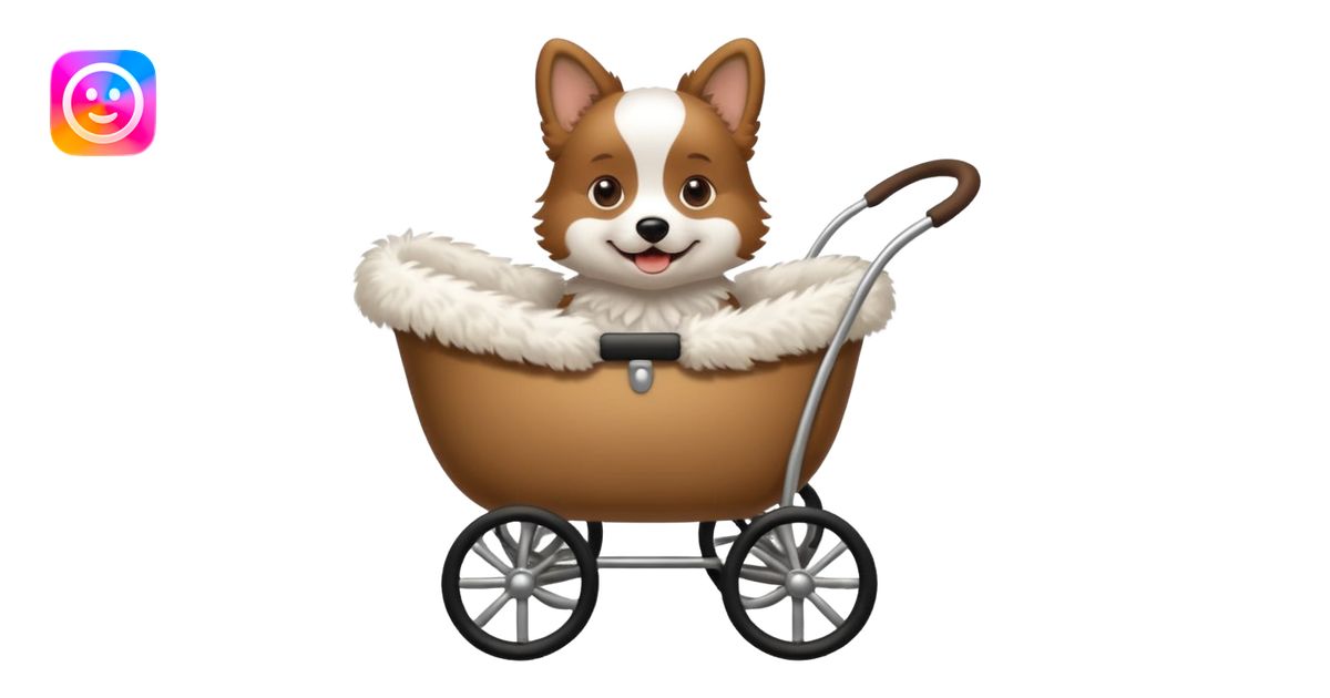 dog in a pram emoji | AI Emoji Generator