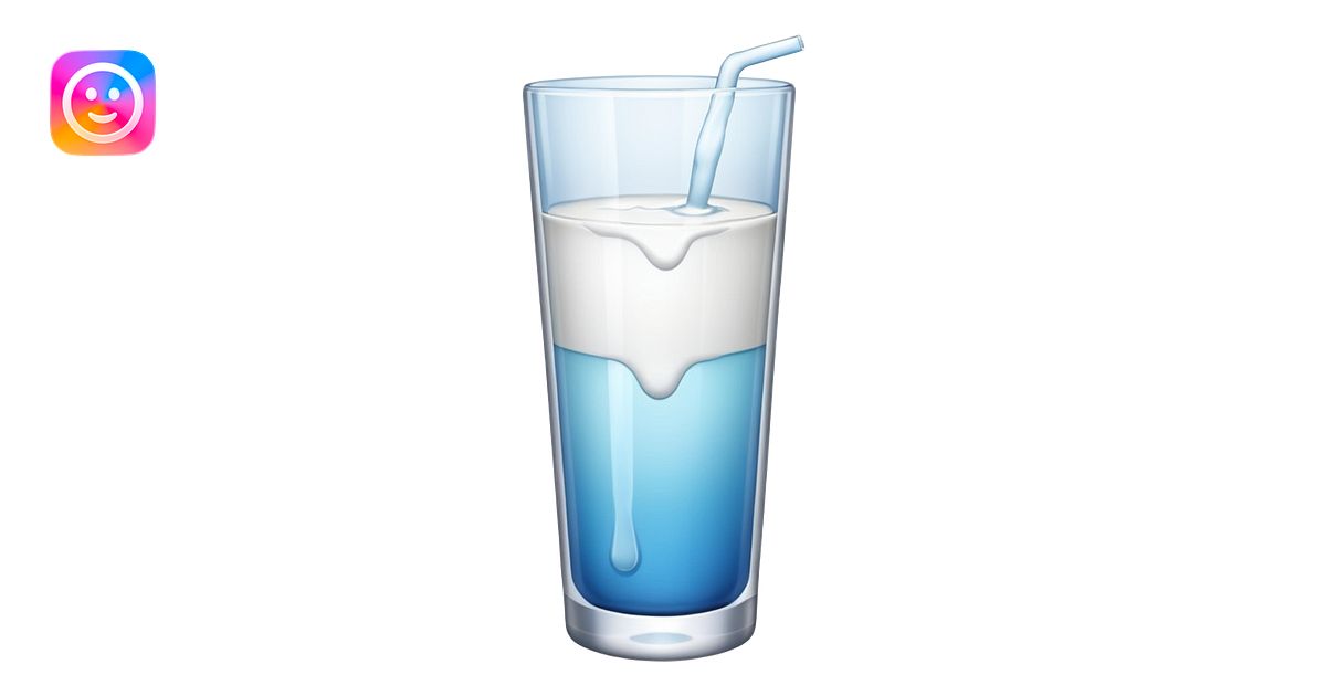 the drink is white, the glass is narrow and tall and There is only ...