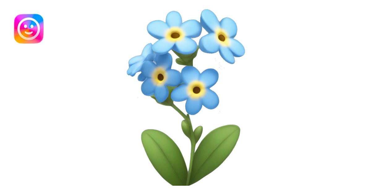 forget-me-not flower emoji | AI Emoji Generator