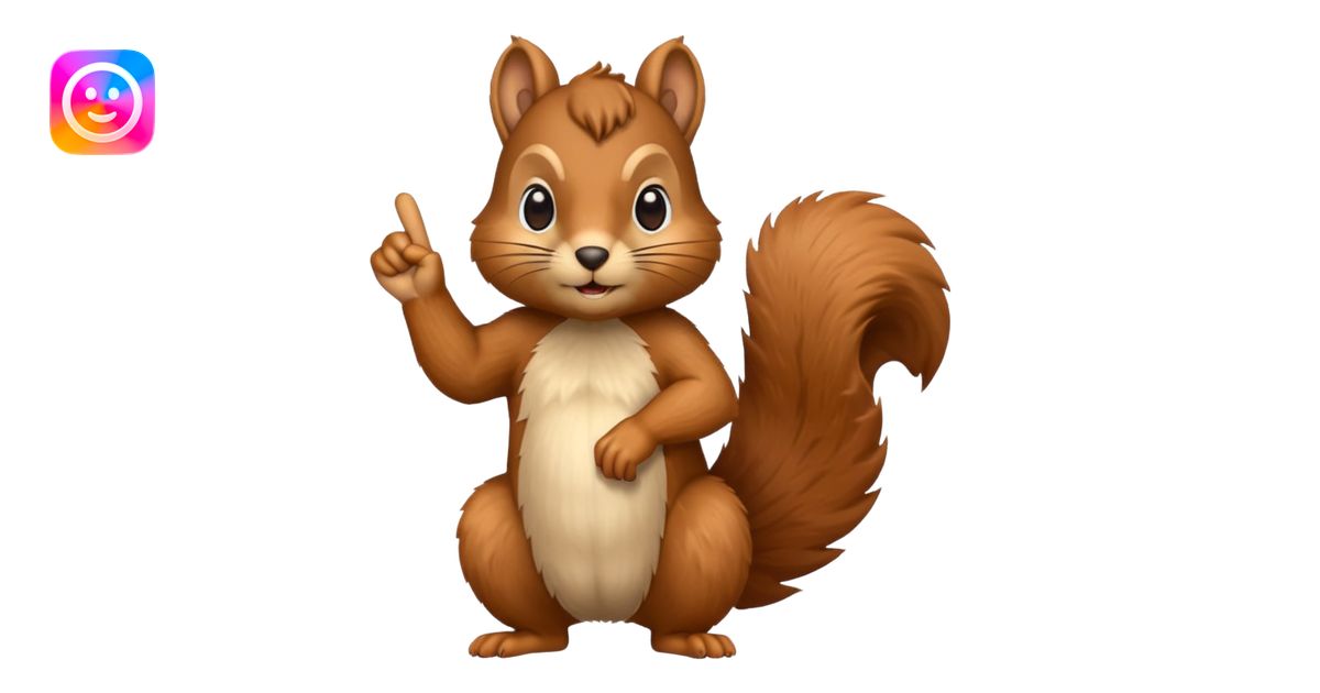 Squirrel sticking middle finger up emoji | AI Emoji Generator
