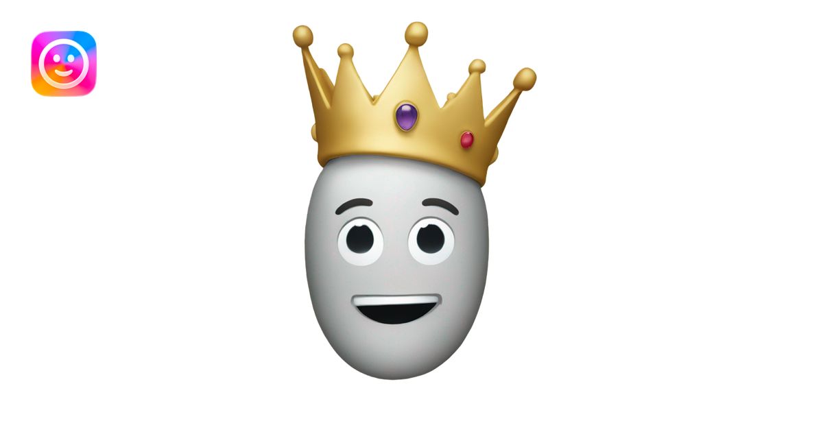 Middle finger smiling emoji with crown emoji | AI Emoji Generator