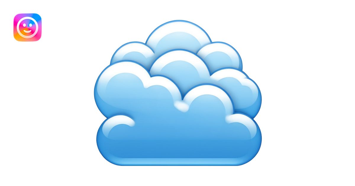 Cloud Storage Icon emoji | AI Emoji Generator