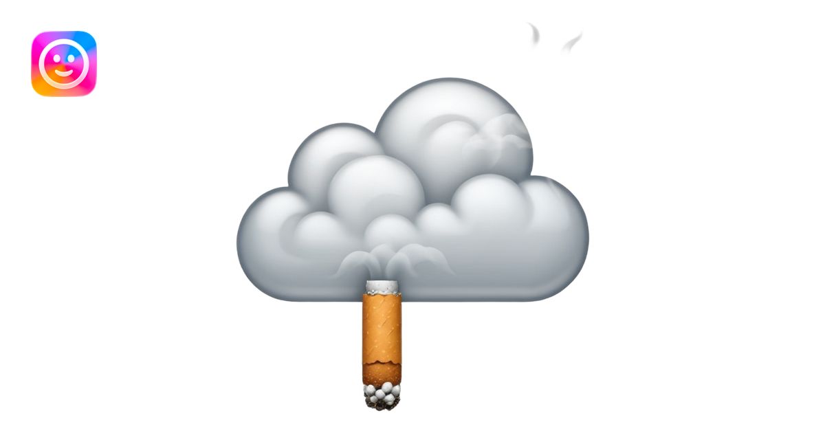 Cigarette Smoke Curl emoji | AI Emoji Generator