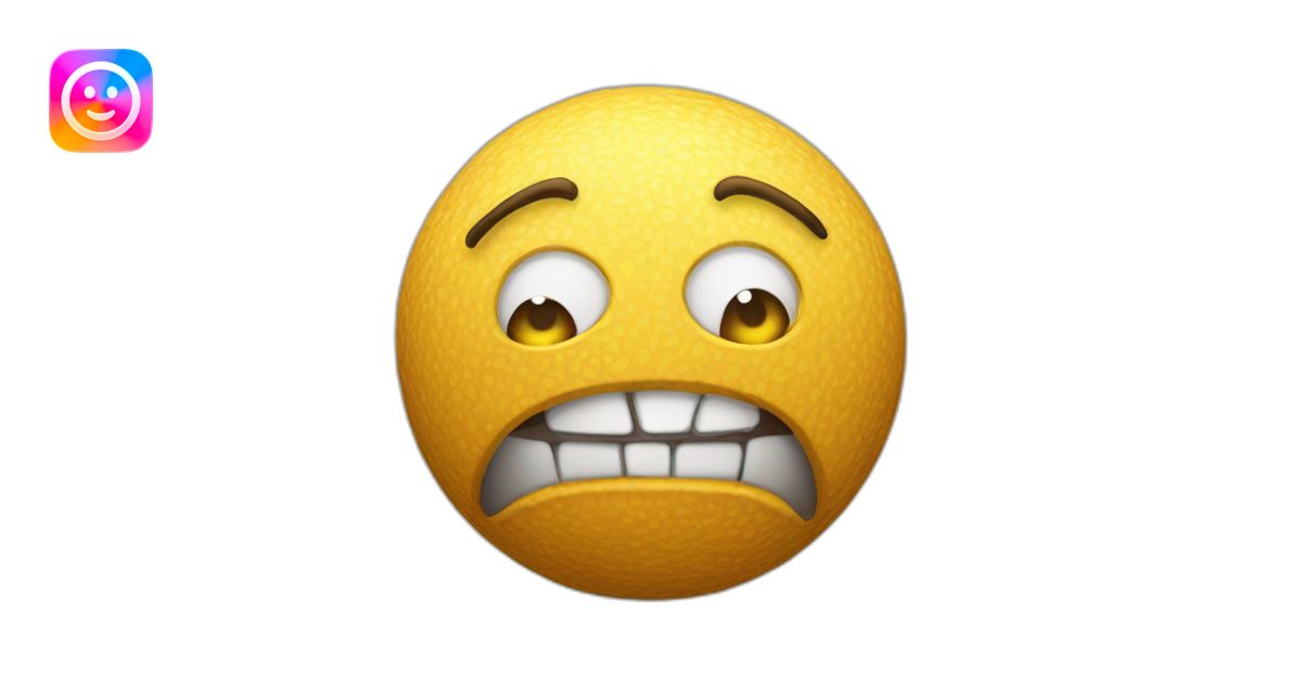 3d sphere with a cartoon spiteful skin texture with big calm eyes emoji ...