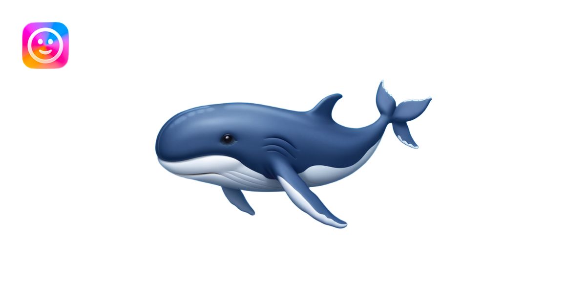 whale swimming in sea emoji | AI Emoji Generator