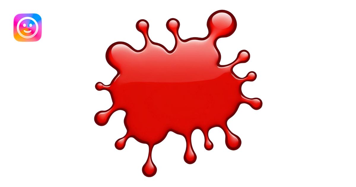Spilled Ink Blot red emoji | AI Emoji Generator