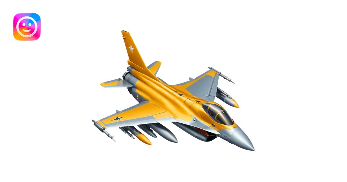 Military aircraft f-16 emoji | AI Emoji Generator