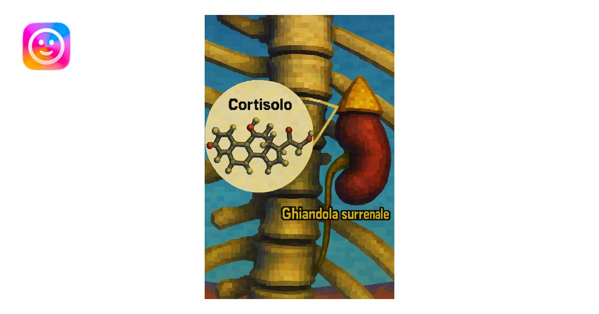 Realistic 3D medical illustration representing cortisol with its ...