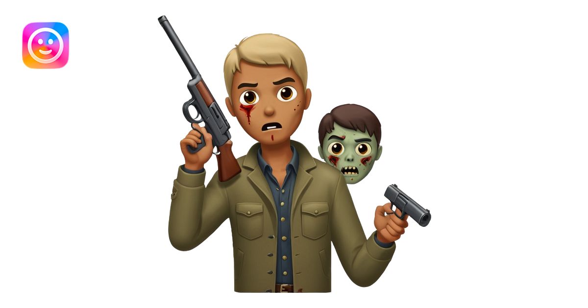 Man aiming shotgun at approaching zombie, dynamic pose, horror scene ...