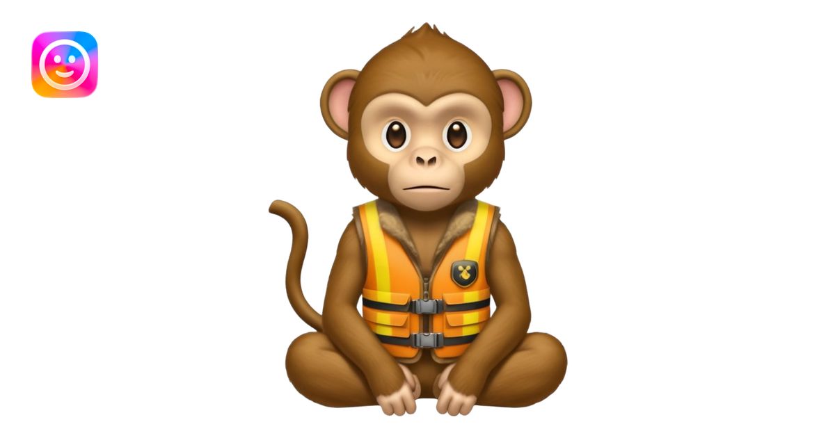 monkey wearing bullet proof emoji | AI Emoji Generator