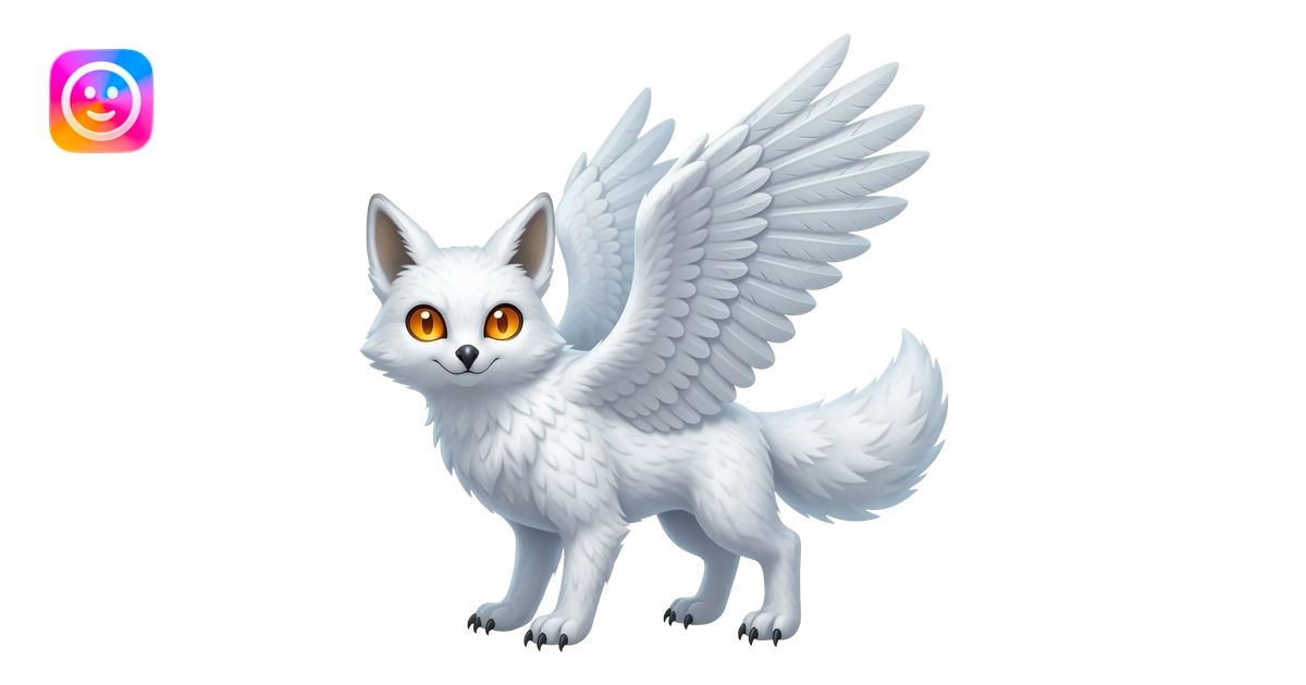 Snowy Owl-Arctic Fox-fusion-hybrid-animal-creature emoji | AI Emoji ...