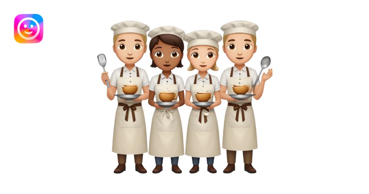 Cafe staf with cooking emoji | AI Emoji Generator