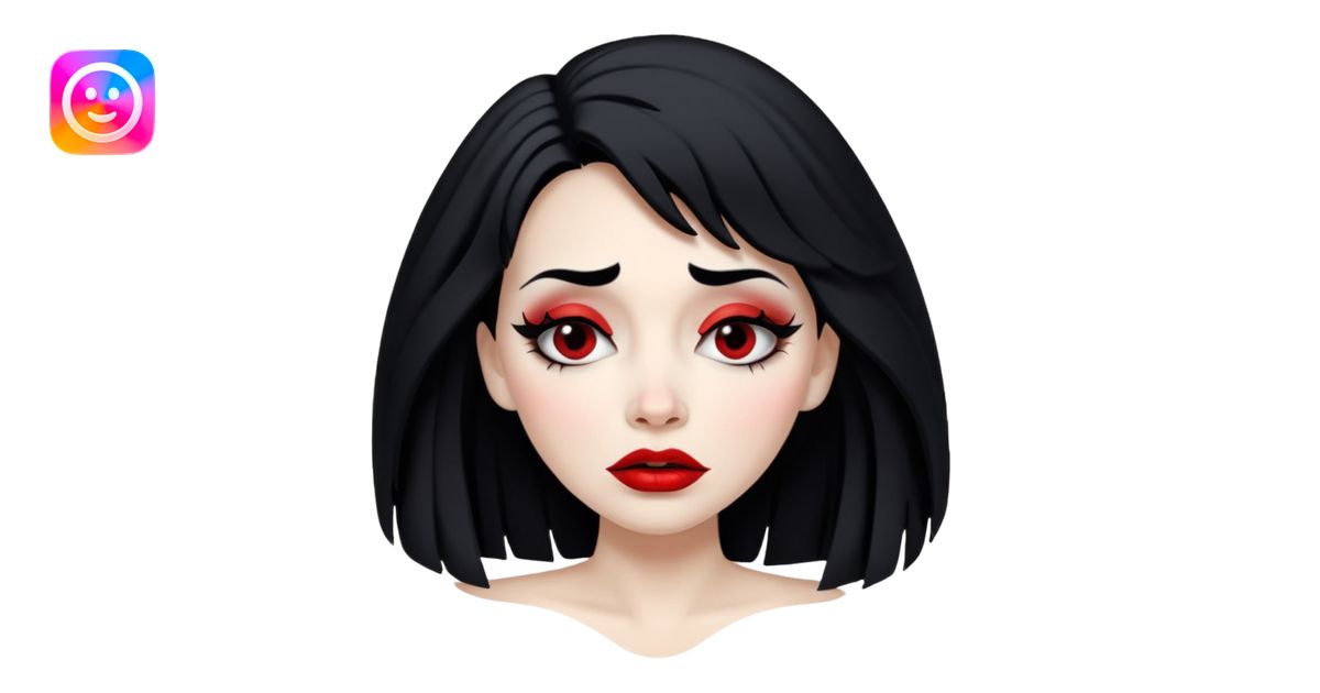Cruella de vi crying emoji | AI Emoji Generator