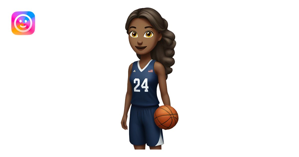 Basketball brunette female player wearing navy blue jersey that has the ...