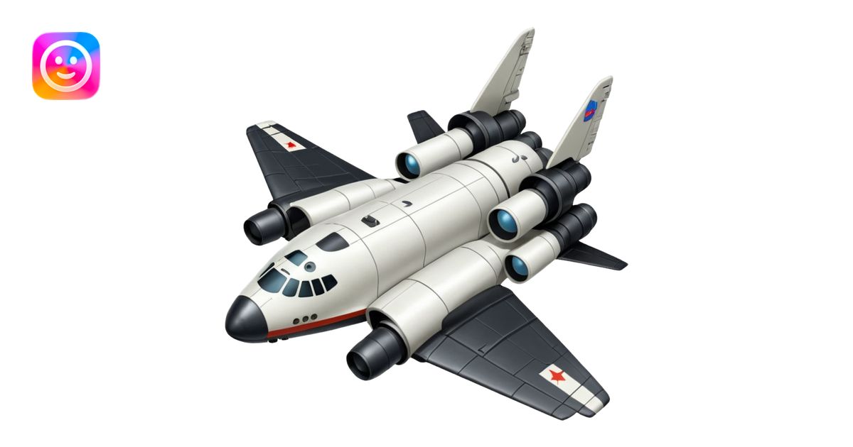 realistic Russian Buran spacecraft emoji | AI Emoji Generator