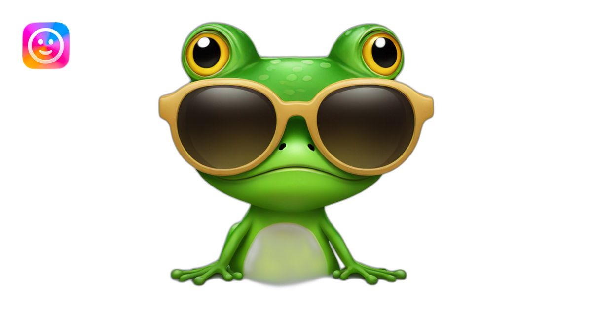 frog with sunglasses emoji | AI Emoji Generator
