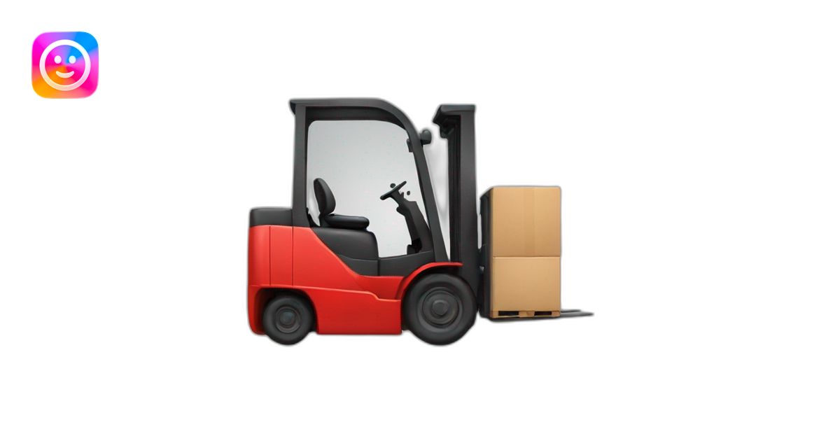 Forklift in red emoji | AI Emoji Generator