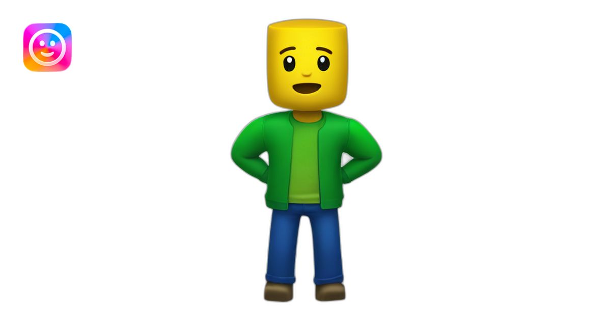 ROBLOX Noob character (Yellow head and arms, blue torso, green pants ...