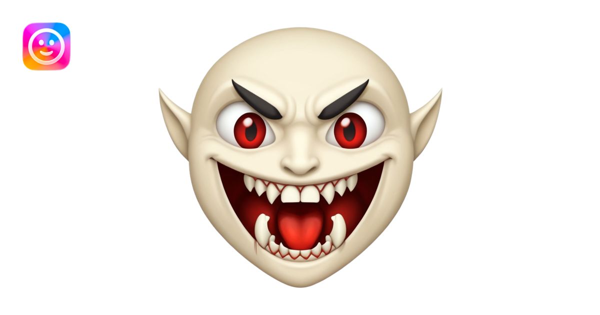 Sexy Vampire fangs biting emoji | AI Emoji Generator