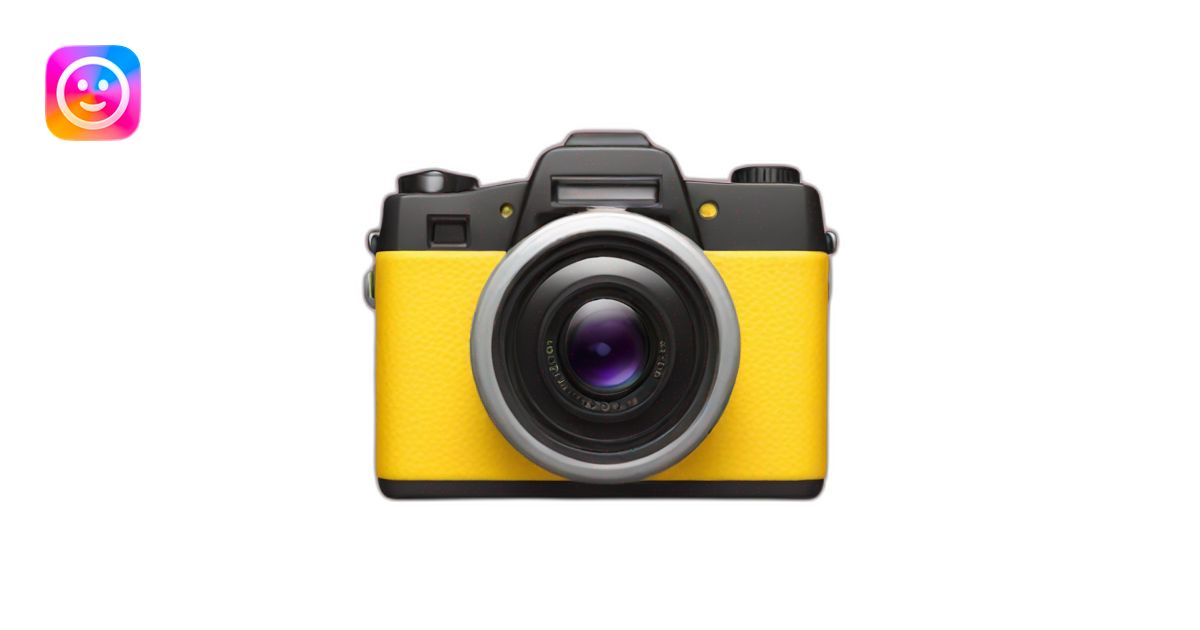 disposable camera yellow emoji | AI Emoji Generator