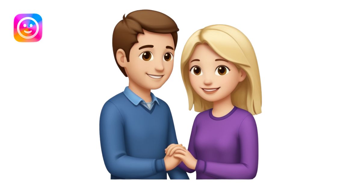 couple in love talking in profile emoji | AI Emoji Generator