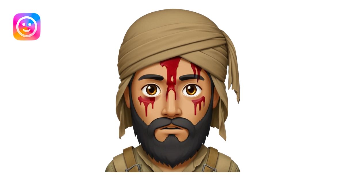 taliban soldier with hole in the head from a gun emoji | AI Emoji Generator