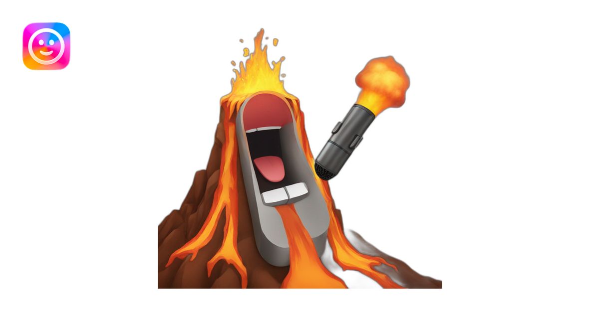 singing volcano emoji | AI Emoji Generator