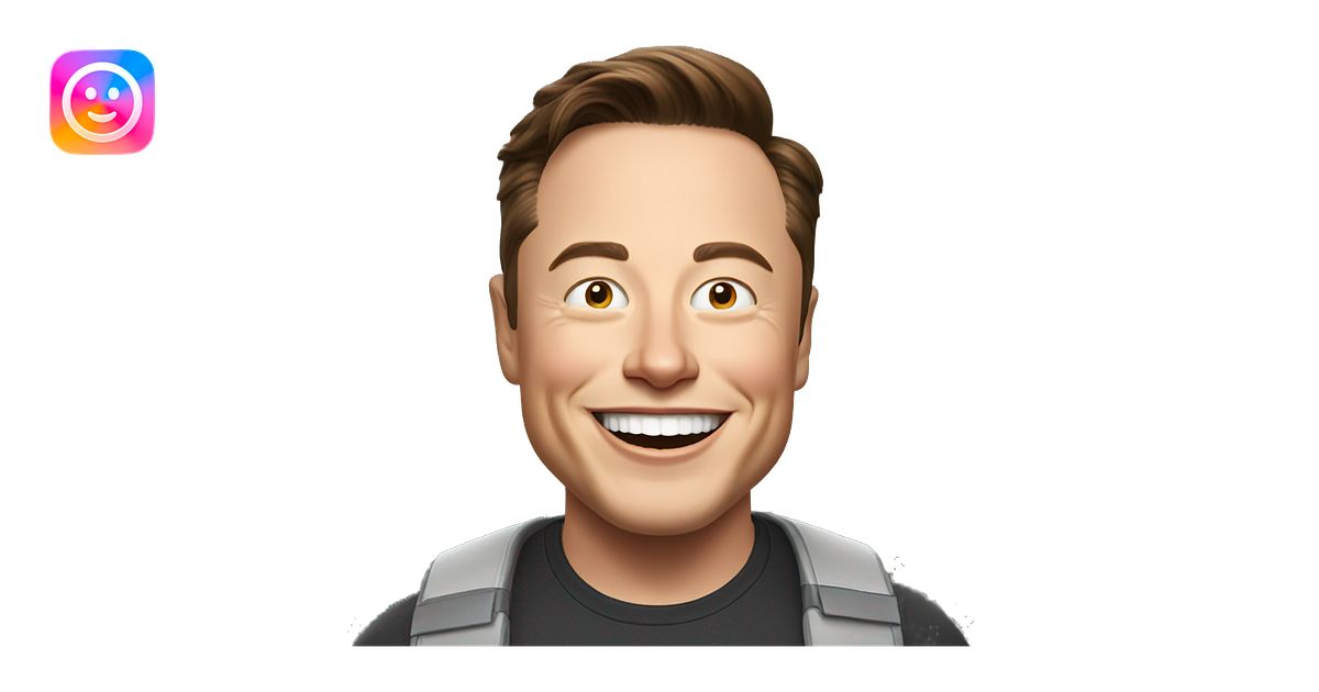 Elon Musk happy emoji | AI Emoji Generator