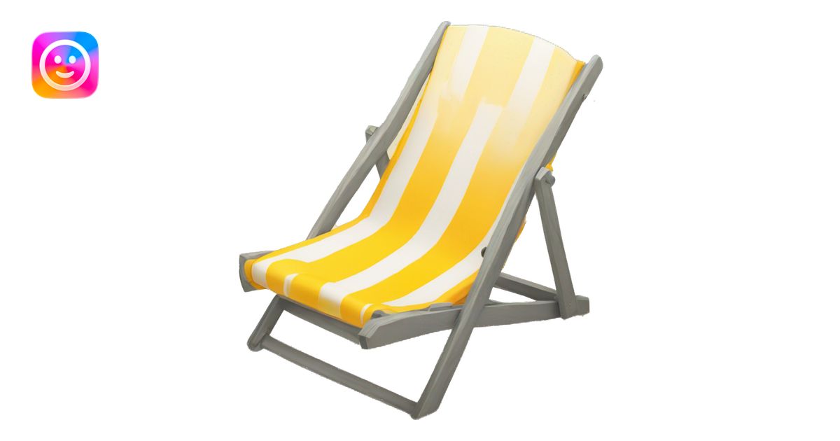 beach chair facing the water emoji | AI Emoji Generator