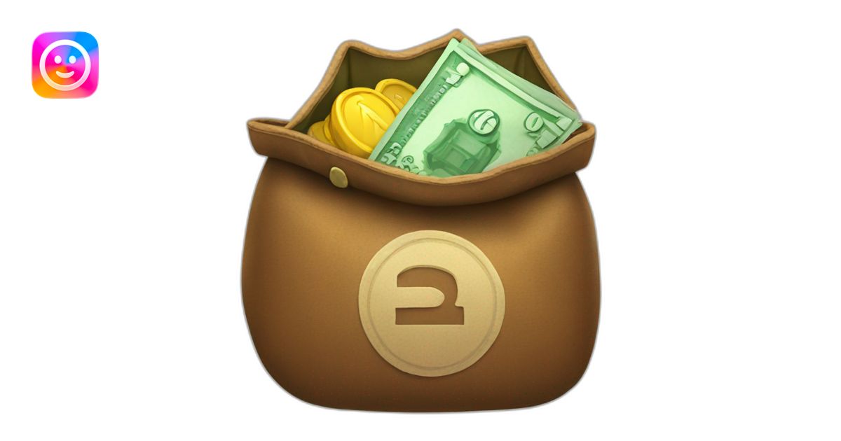 rupees bag on hand emoji | AI Emoji Generator