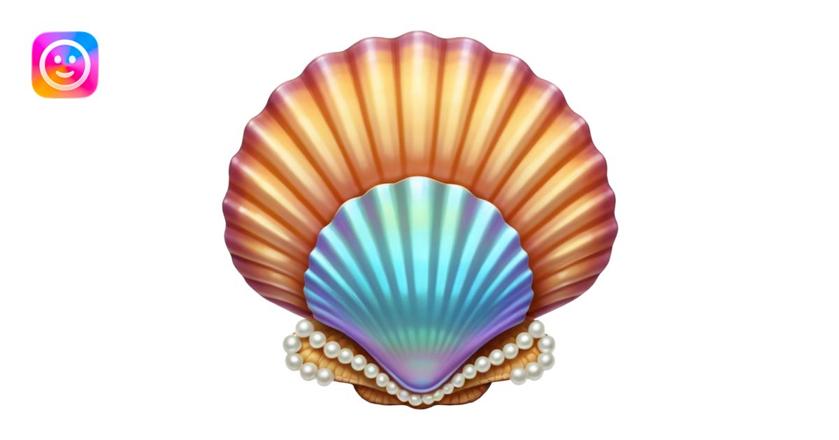 sea shell with pearls emoji | AI Emoji Generator