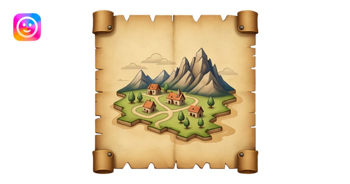 Hidden Map emoji | AI Emoji Generator