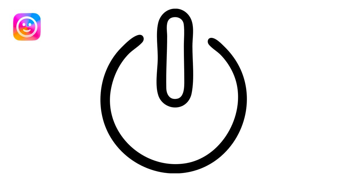 power button symbol with circle inside oval, like iPhone power icon ...