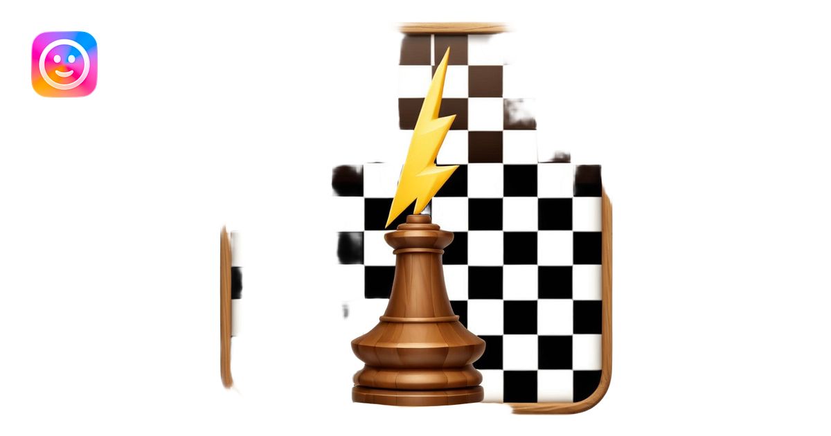 a lightning bolt on a chess board emoji | AI Emoji Generator