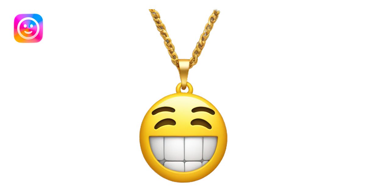 emoji with gold chain in neck emoji | AI Emoji Generator