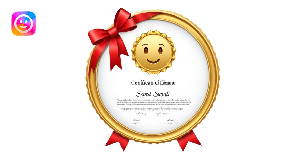 Certificate tik tok emoji | AI Emoji Generator