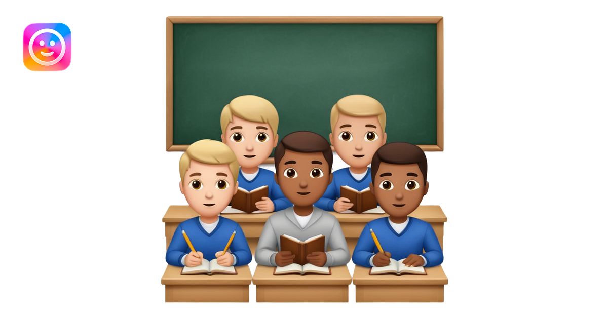 student(men) who is studying English emoji | AI Emoji Generator