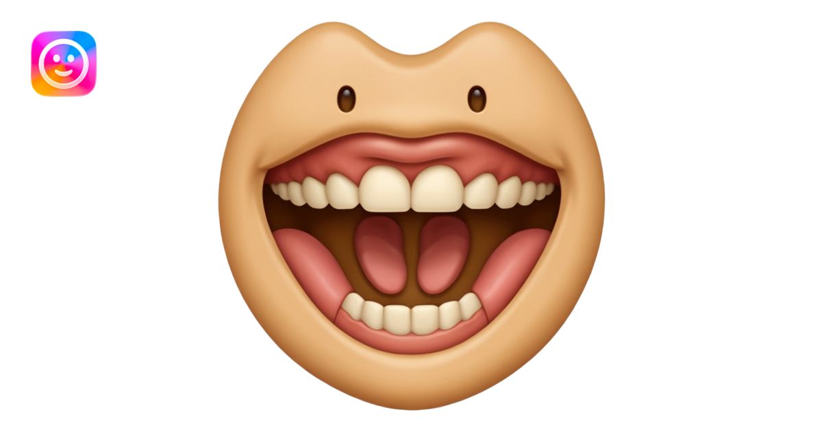 speaking mouth or symbol for speech, neutral emoji | AI Emoji Generator